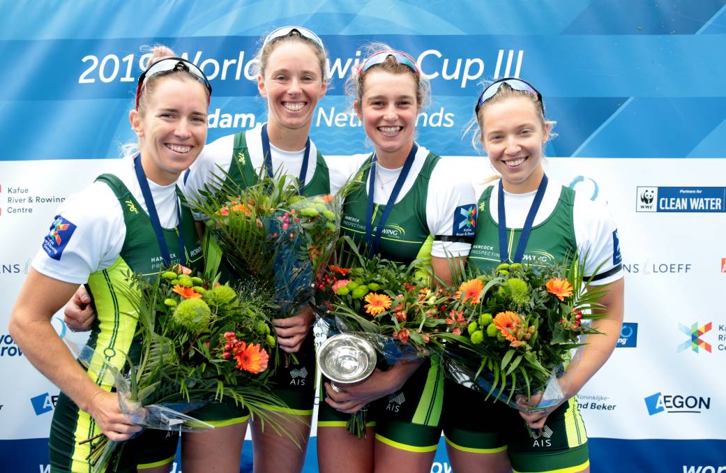 Lucy Stephan and Katrina Werry win gold in women's four at 2019 World ...