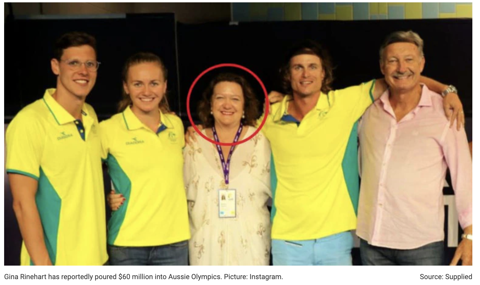 Gina Rinehart’s shock $60 million investment into Australian Olympics